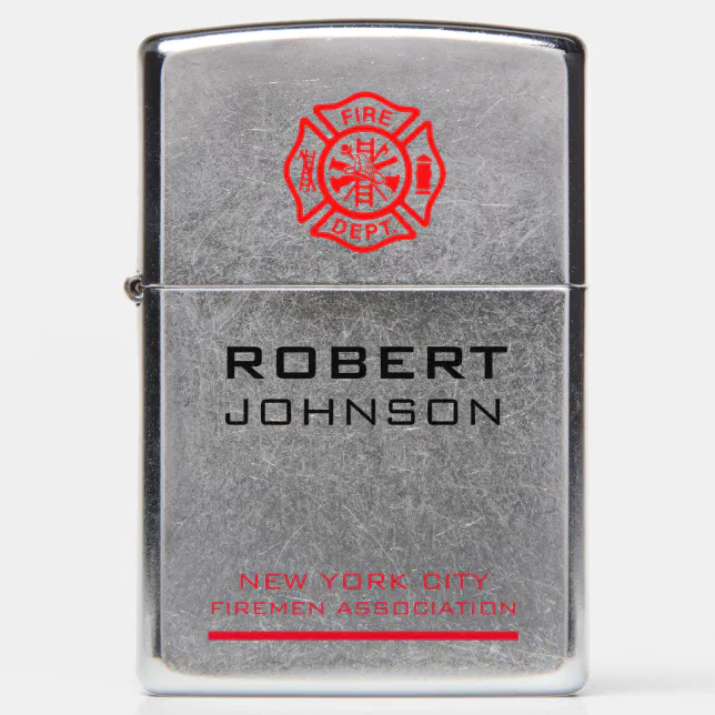 Create Your Own Firefighter Name Zippo Lighter | Zazzle