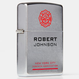 Create Your Own Firefighter Name Zippo Lighter | Zazzle