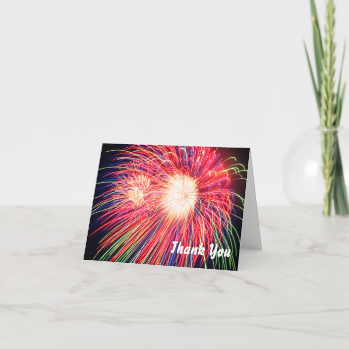 Create Your Own Fireworks Photo Thank You | Zazzle.com