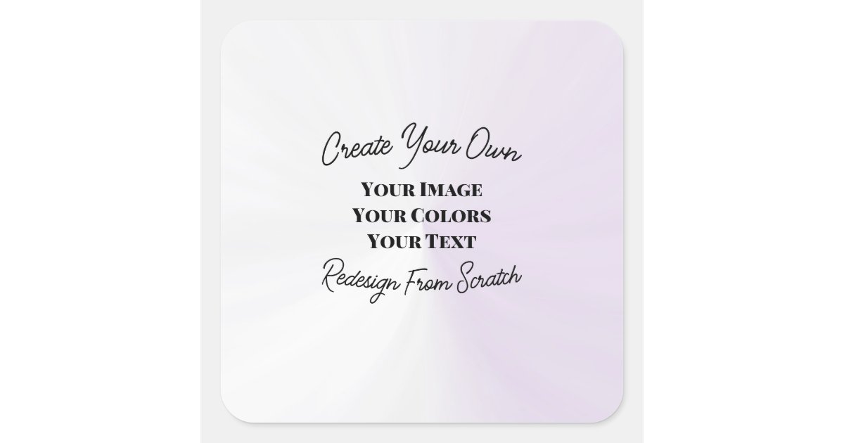 Create Your Own Flat Card Square Sticker | Zazzle