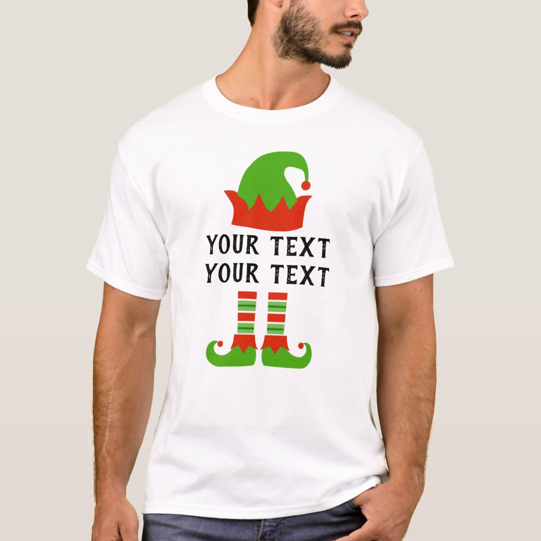Create Your Own Funny Christmas Elf T-Shirt | Zazzle