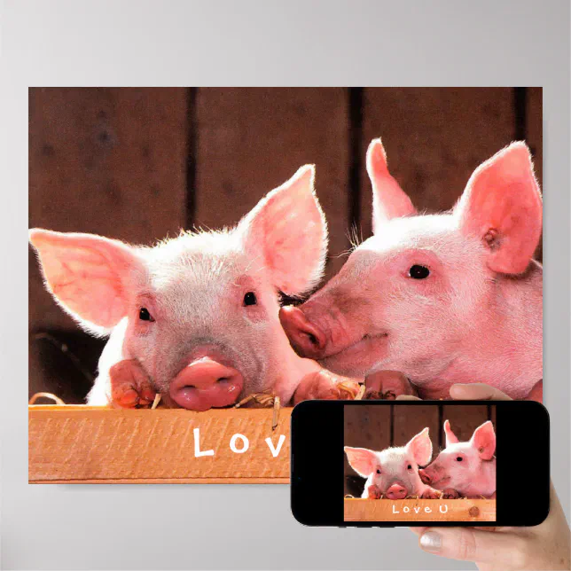 Create Your Own Funny Photo Love You Custom Poster | Zazzle