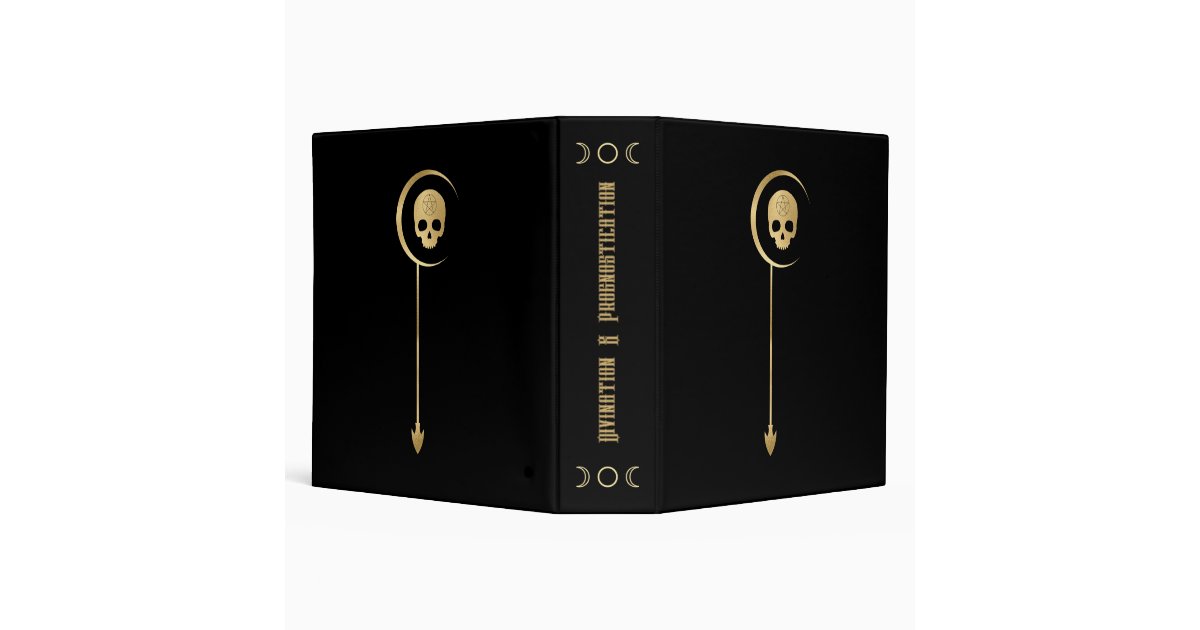 Create Your Own Gold Arcane Death Tarot 3 Ring Binder | Zazzle