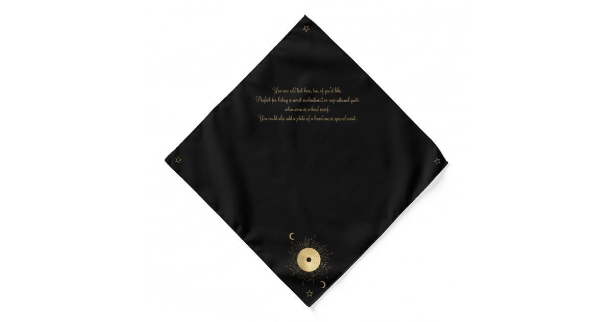 Create Your Own Gold Arcane Sun Tarot Bandana | Zazzle