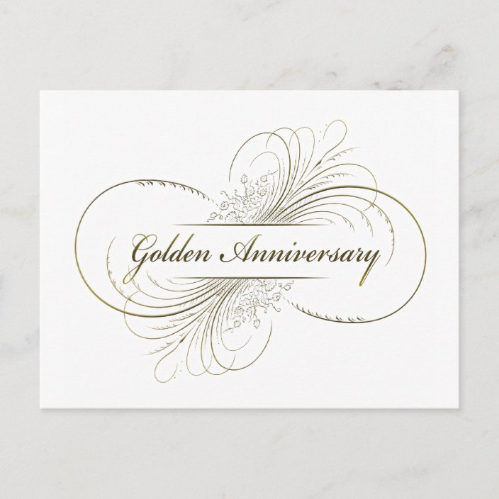 Create Your Own Golden Anniversary Design Postcard | Zazzle.com