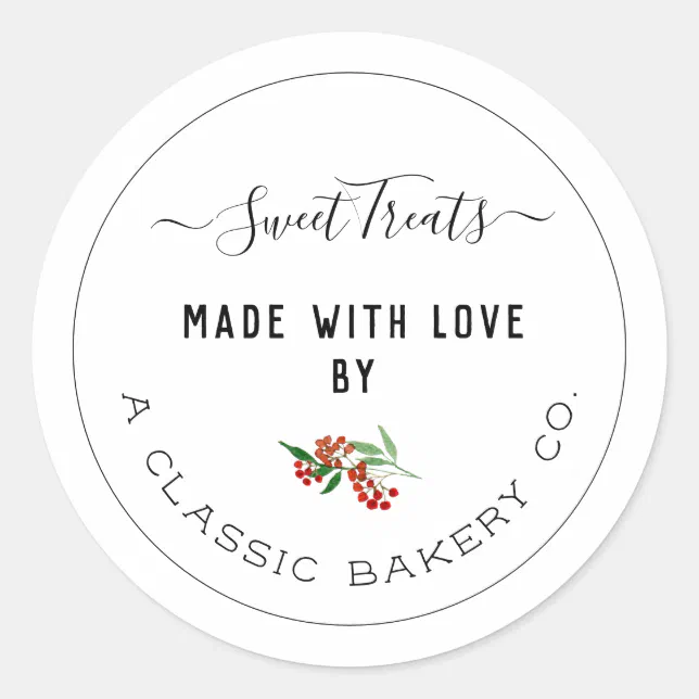 Create Your Own Greenery Sweet Treats Classic Round Sticker | Zazzle