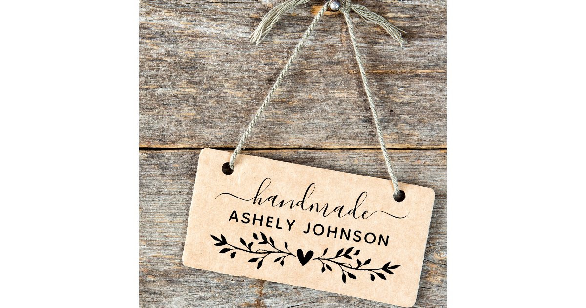 Create Your Own Handmade Name Rubber Stamp | Zazzle
