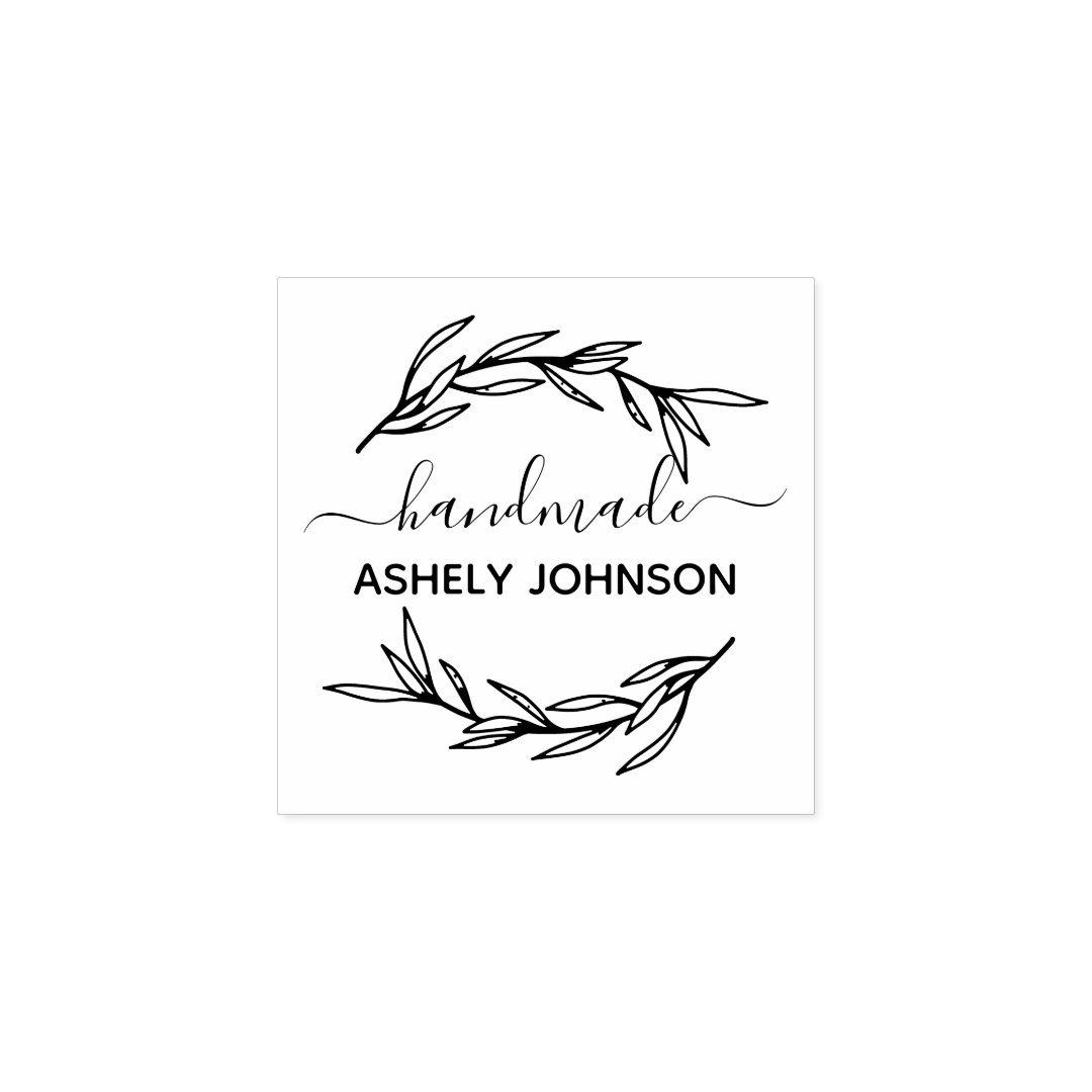 Create Your Own Handmade Name Rubber Stamp | Zazzle
