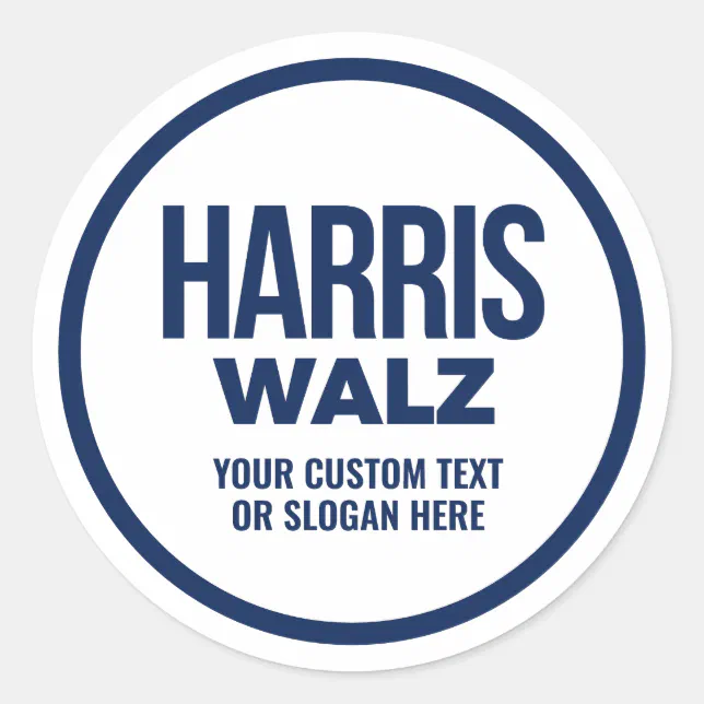 Create Your Own Harris Walz 2024 Classic Round Sticker | Zazzle