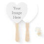 Elegant modern script minimalist wedding program hand fan | Zazzle