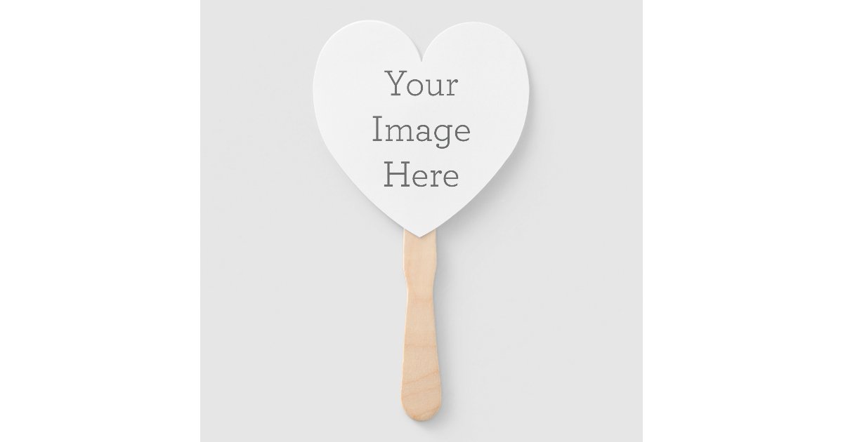 Create Your Own Heart Hand Fans | Zazzle
