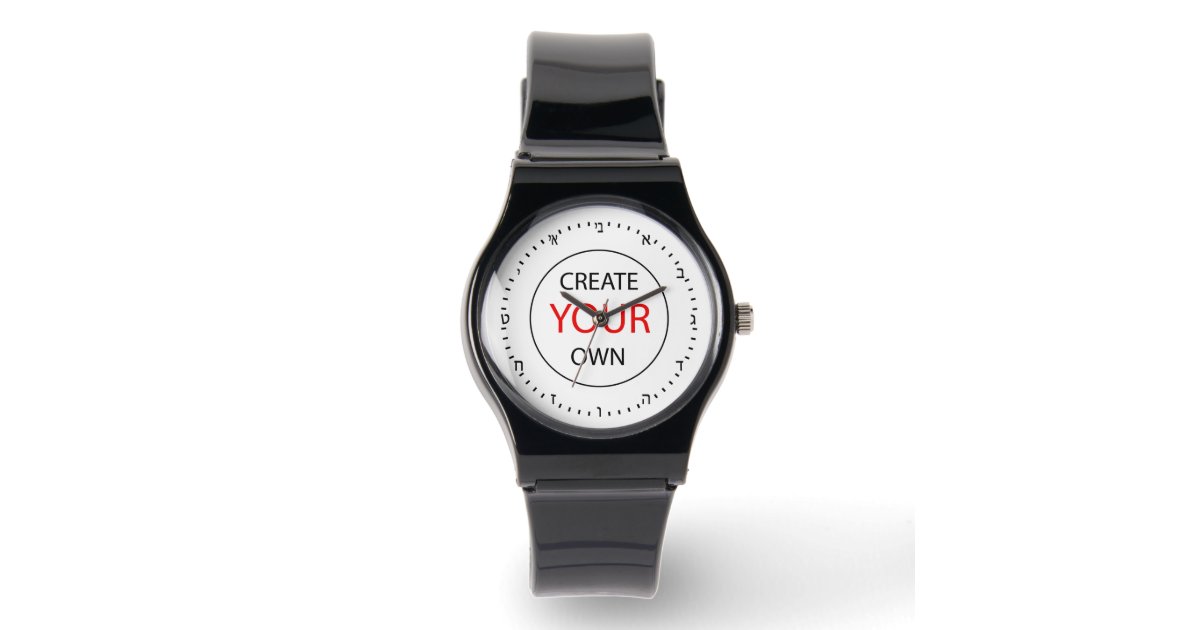 Create Your Own Hebrew Watch, Personalized / Photo Watch | Zazzle
