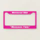 Create Your Own Hot Pink License Plate Frame | Zazzle