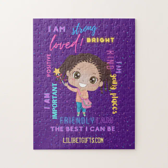 Create Your Own I AM - Positive Girl Affirmations Jigsaw Puzzle | Zazzle