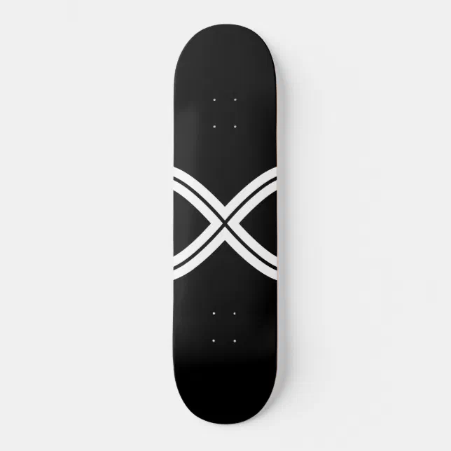 Create Your Own Infinity Template Black & White Skateboard | Zazzle