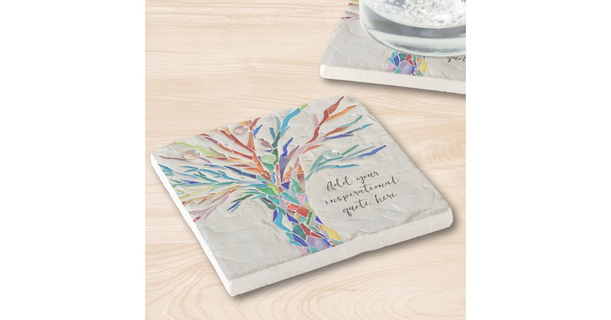 Create Your Own Inspirational Message Stone Coaster | Zazzle