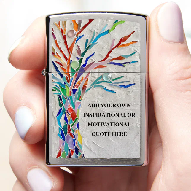 Create Your Own Inspirational Motivational Tree Zippo Lighter | Zazzle