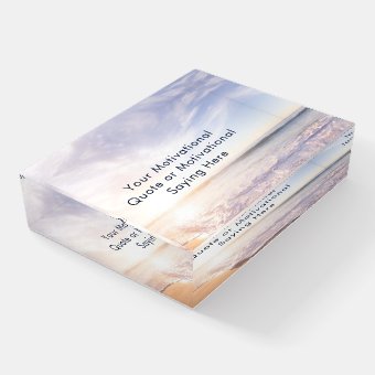 Create Your Own Inspirational Quote Beach Photo Paperweight | Zazzle