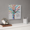 Create Your Own Inspirational Quote Square Wall Clock | Zazzle