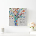 Create Your Own Inspirational Quote Square Wall Clock | Zazzle
