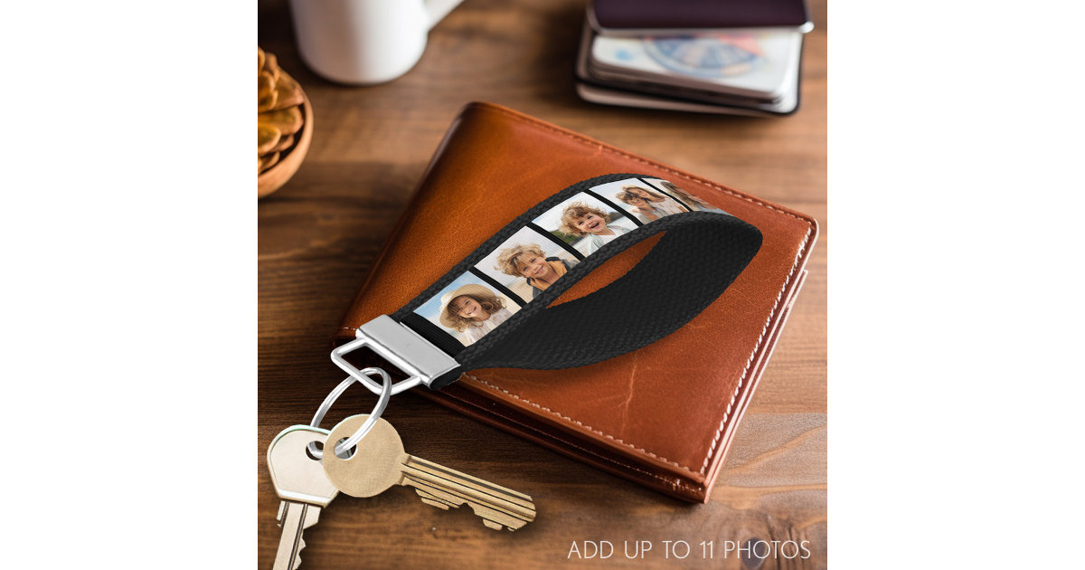 Create Your Own Instagram 10 Photo Collage Wrist Keychain | Zazzle