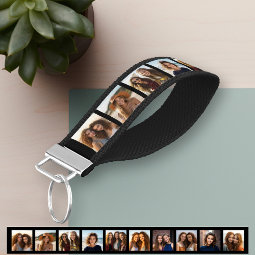 Create Your Own Instagram 10 Photo Collage Wrist Keychain | Zazzle