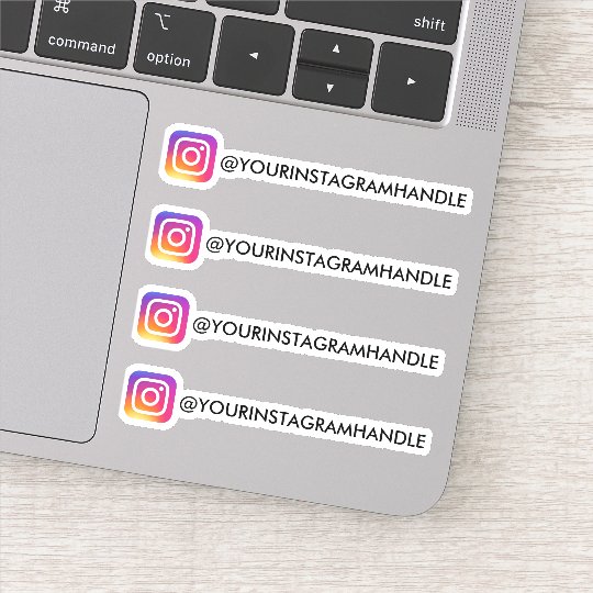 Create Your Own Instagram Social Media Handle Name Sticker | Zazzle.com