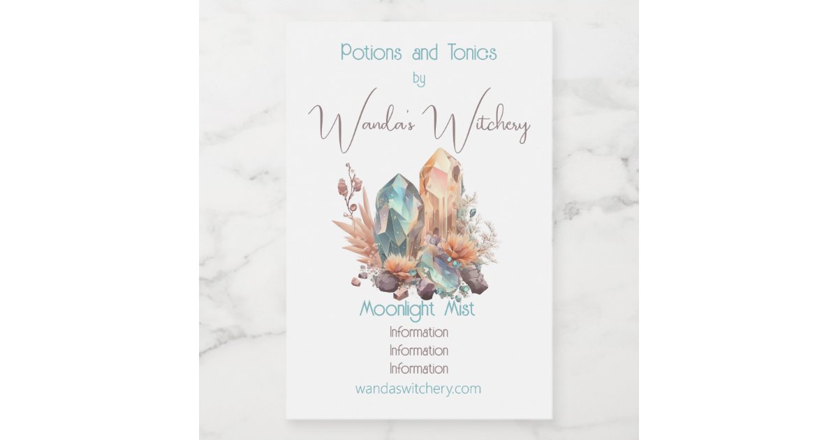Create Your Own Iridescent Crystals Wine Label | Zazzle