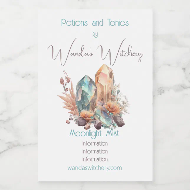 Create Your Own Iridescent Crystals Wine Label | Zazzle