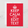 Create Your Own Keep Calm and Edit Text Note Card | Zazzle