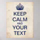 Create Your Own "Keep Calm" Poster (dark blue) | Zazzle