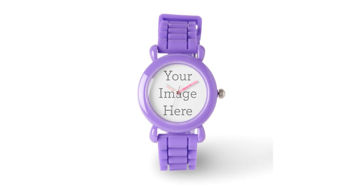 Create Your Own Kids Purple Silicone Watch | Zazzle