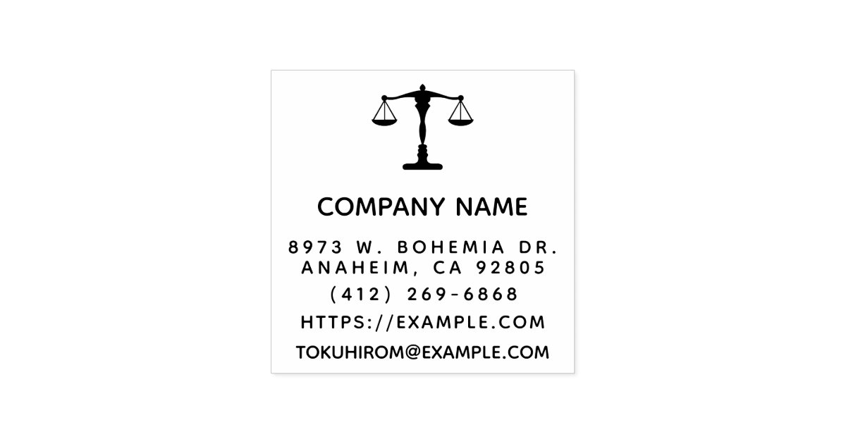 Create Your Own Law Firm Rubber Stamp | Zazzle