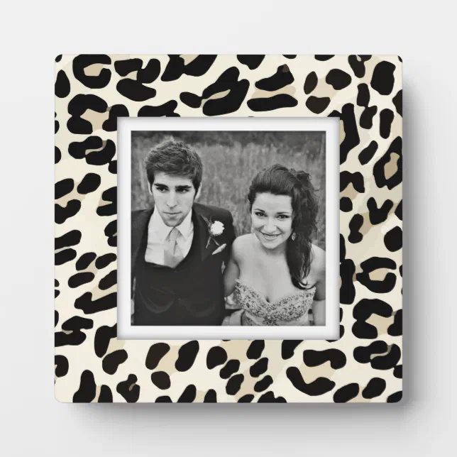 Create-Your-Own Leopard Print Photo Frame Plaque | Zazzle