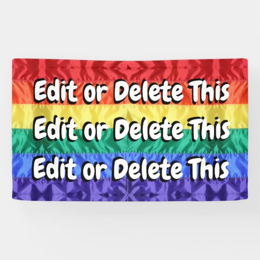 Create Your Own LGBTQ Gay Pride Party Custom Text Banner | Zazzle