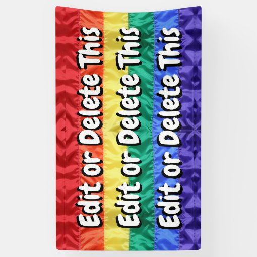 Create Your Own LGBTQ Gay Pride Party Custom Text Banner | Zazzle