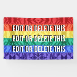 Create Your Own LGBTQ Gay Pride Party Custom Text Banner | Zazzle