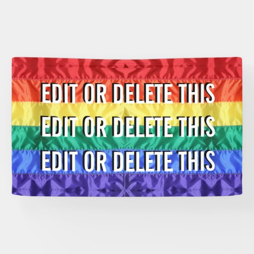 Create Your Own LGBTQ Gay Pride Party Custom Text Banner | Zazzle