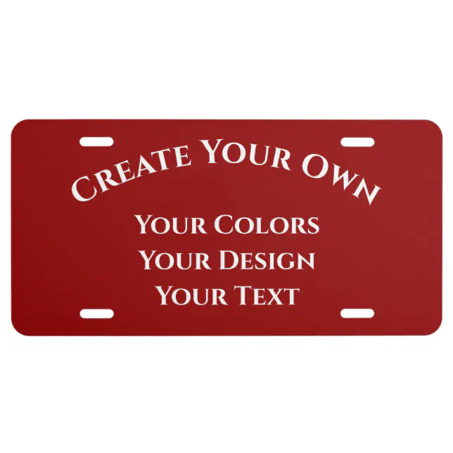 Create Your Own License Plate | Zazzle