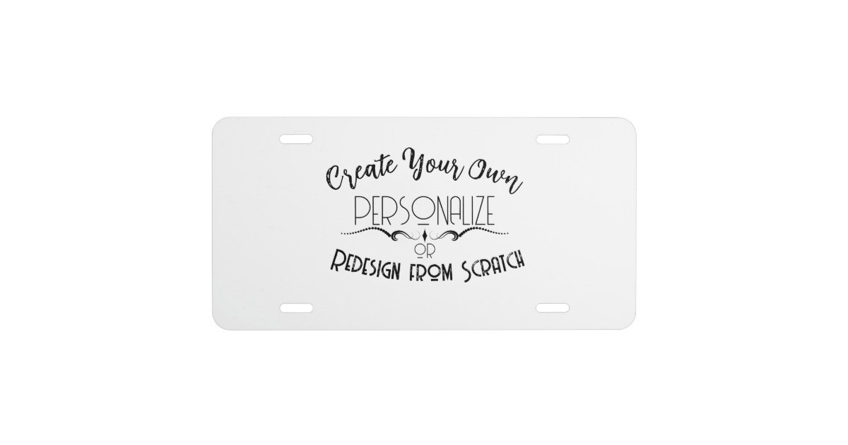 Create Your Own License Plate | Zazzle
