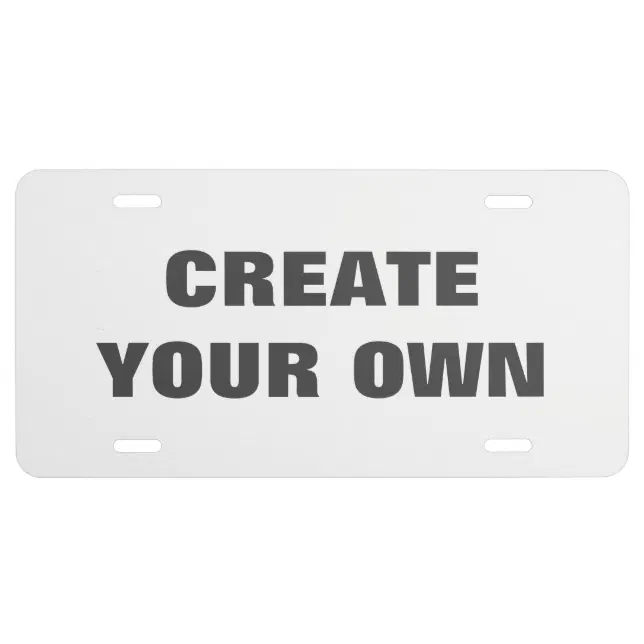 Create Your Own License Plate | Zazzle