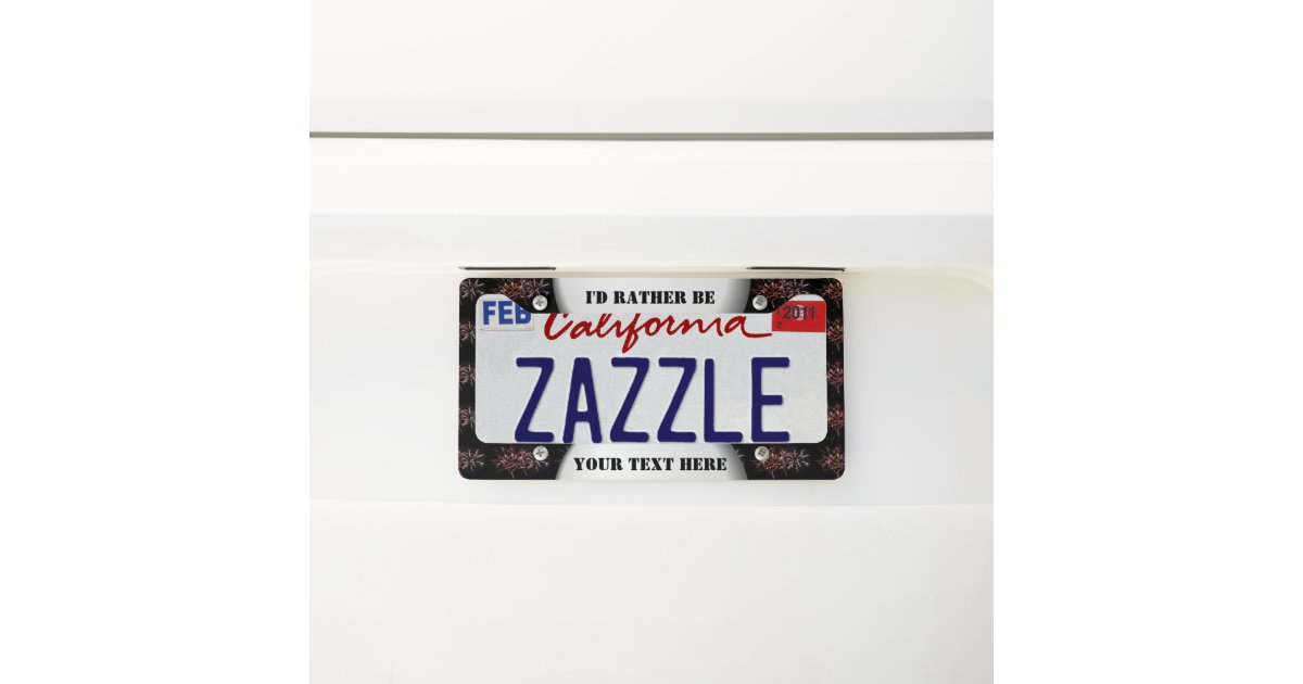 Create your own license plate frame | Zazzle