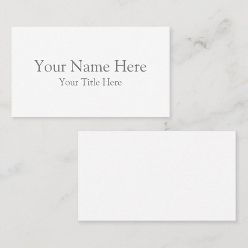 Create Your Own Light White Matte Business Cards | Zazzle