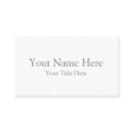 Create Your Own Light White Matte Business Cards | Zazzle