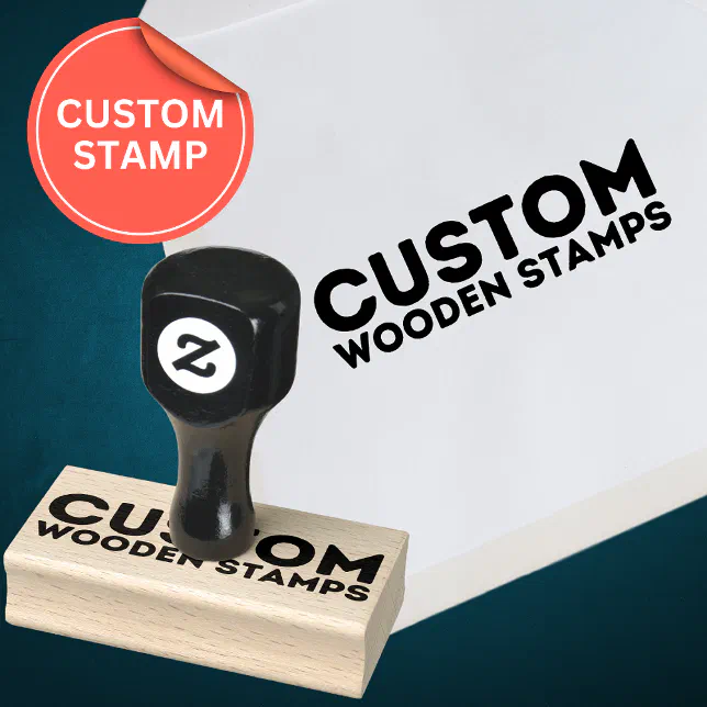 Create Your Own Logo Rubber Stamp | Zazzle
