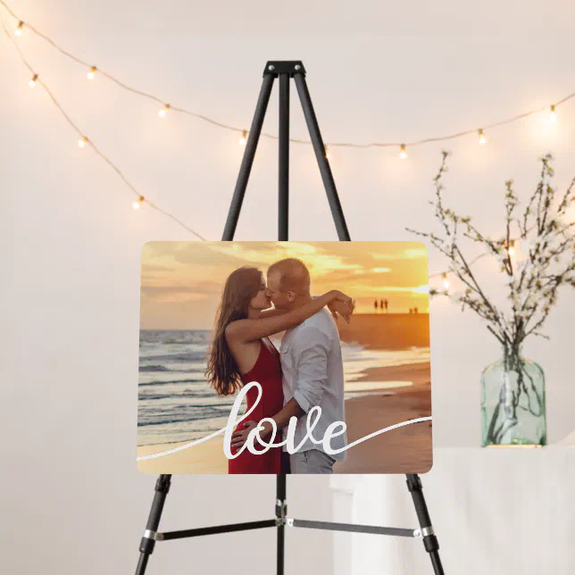 Create Your Own Love Script Romantic Couple Photo Foam Board | Zazzle