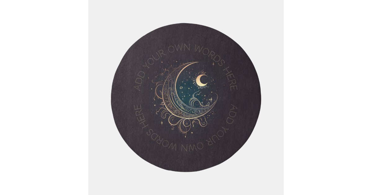 Create Your Own Magical Gold Filigree Moon Rug | Zazzle