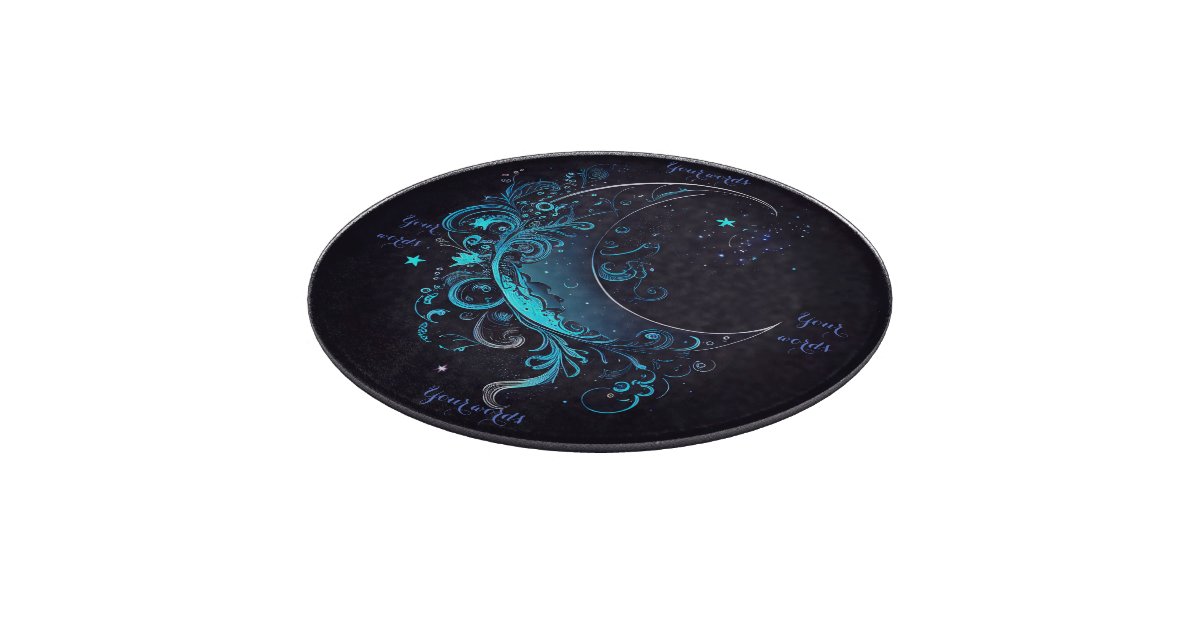 Create Your Own Magical Silver & Blue Moon Altar Cutting Board | Zazzle