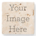 Custom Personalized Monogram Script Name Initial Stone Coaster | Zazzle