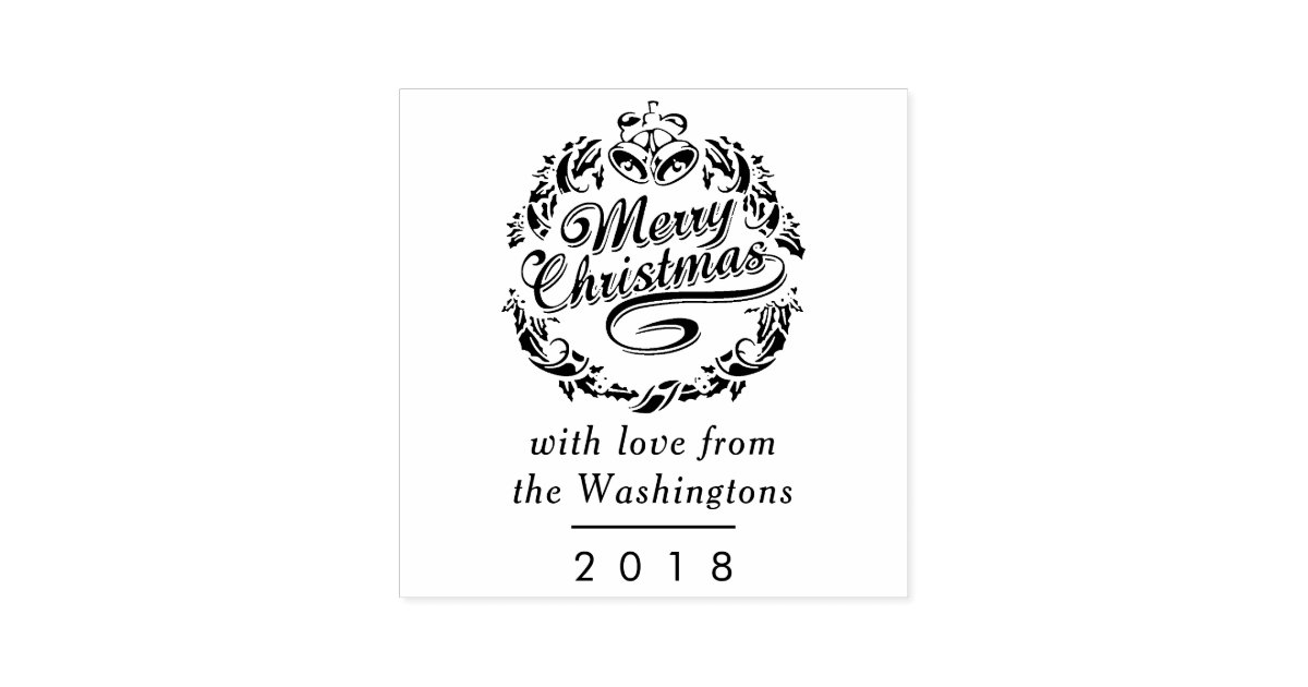 Create Your Own Merry Christmas Custom Message Self-inking Stamp | Zazzle